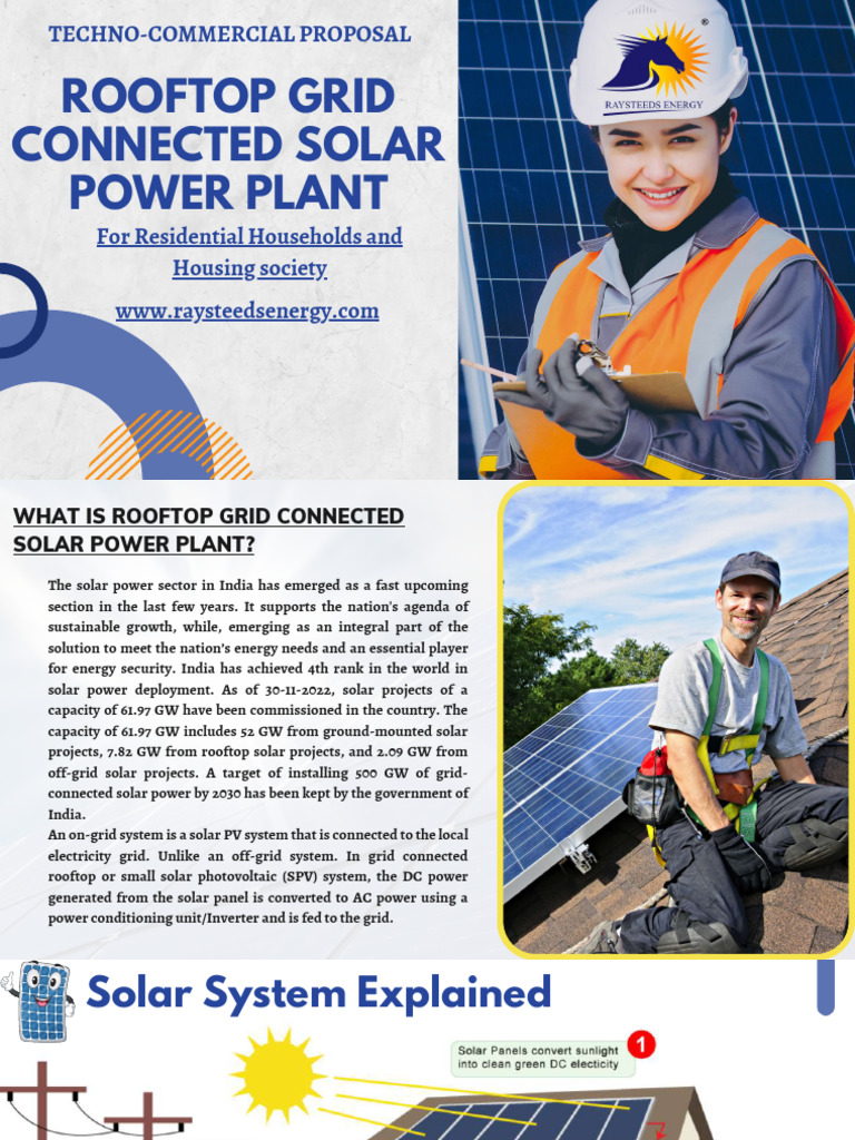 Rooftop Grid Connected Solar Power Plant | PDF | Photovoltaic System ...