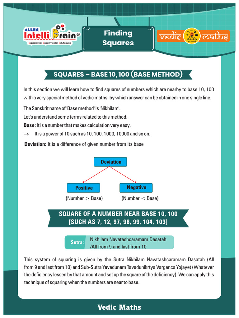 Handout Finding Squares WB | PDF | Mathematics