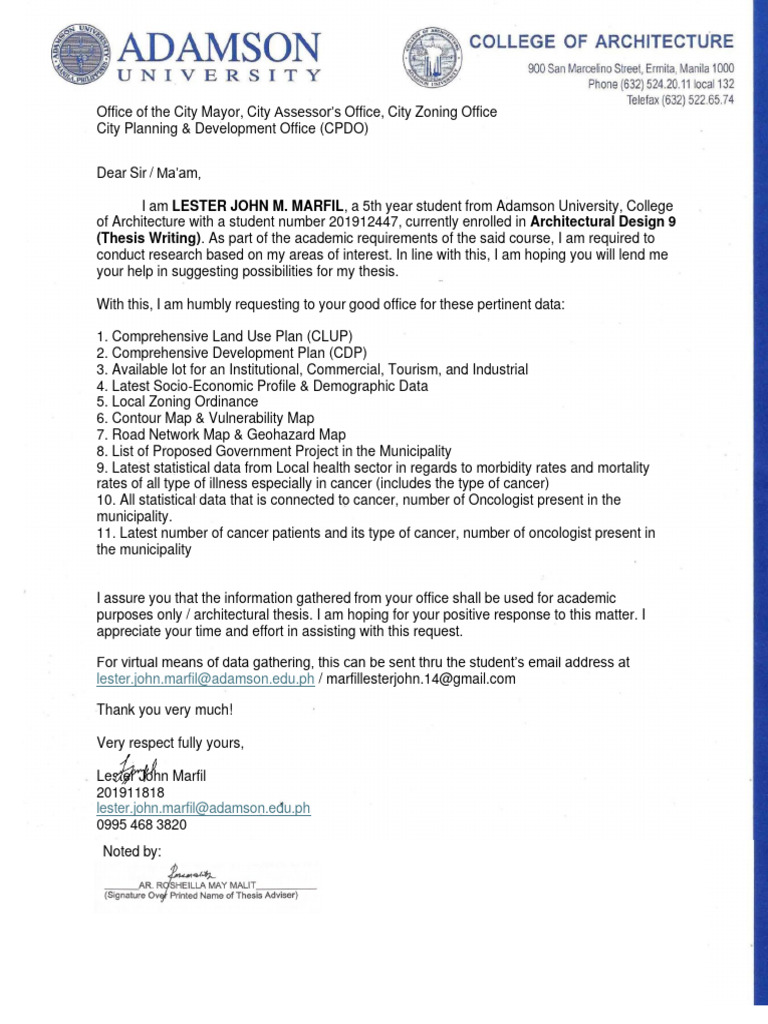 DATA-GATHERING-LETTER-for Mabalacat2.0 | PDF | Social Science