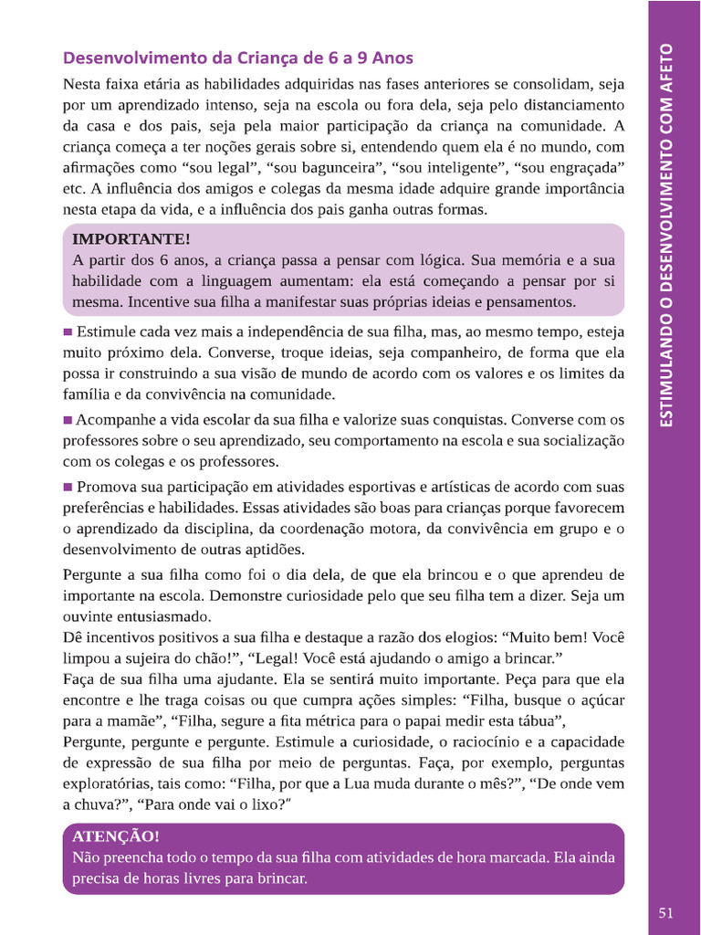 Como Estimular - 6 A 9 Anos | PDF
