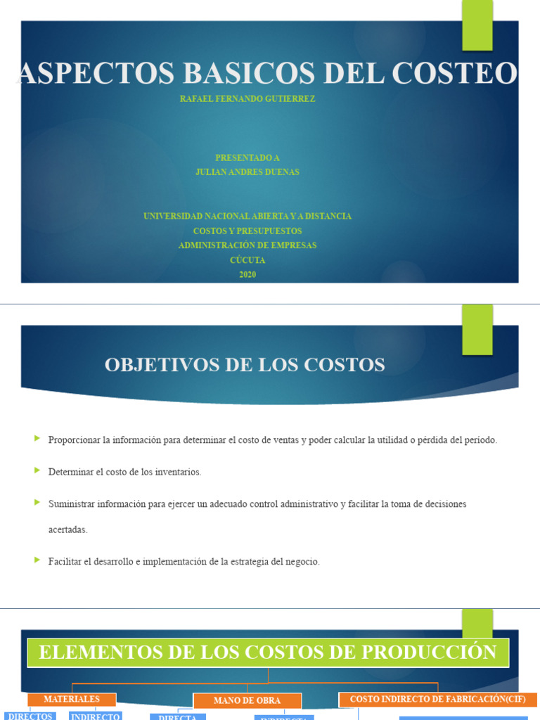 Aspectos Basicos Del Costeo | PDF | Costo | Negocios económicos