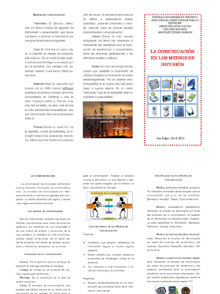 Triptico Comunicacion | PDF