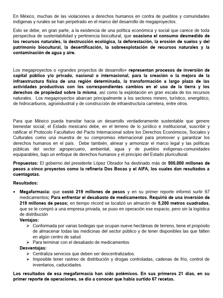 Megaproyectos | PDF | Entorno natural | Refinería de petróleo