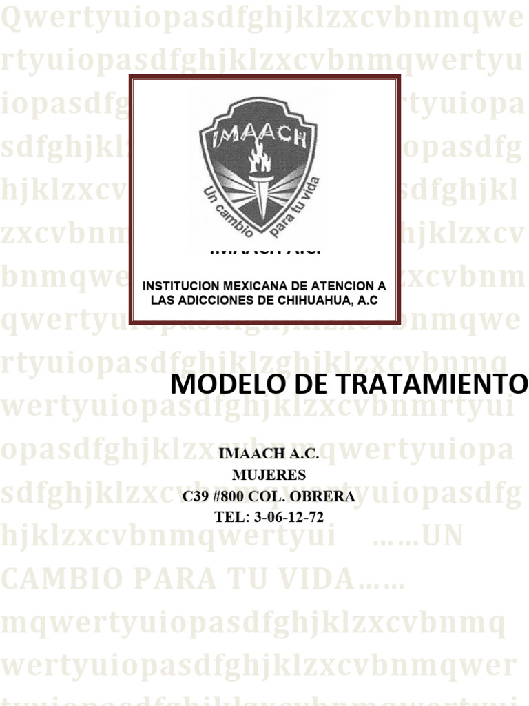 MODELO DE TRATAMIENTO Imaach | PDF | La dependencia de sustancias | Hospital