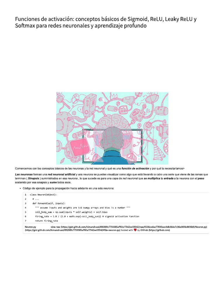 010 - Funciones de Activación, Conceptos Básicos de Sigmoid, ReLu ...