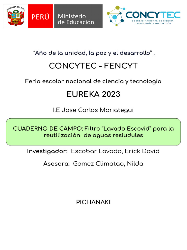 Erick Escobar Lavado | PDF | Filtración | Agua