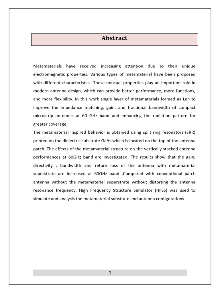 599 | PDF | Metamaterial | Antenna (Radio)