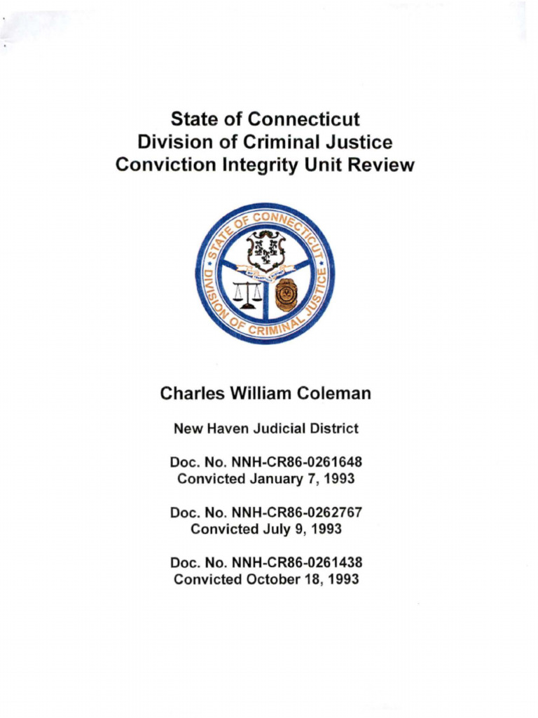 Coleman Ciu Report | PDF | Dna Profiling | Plea