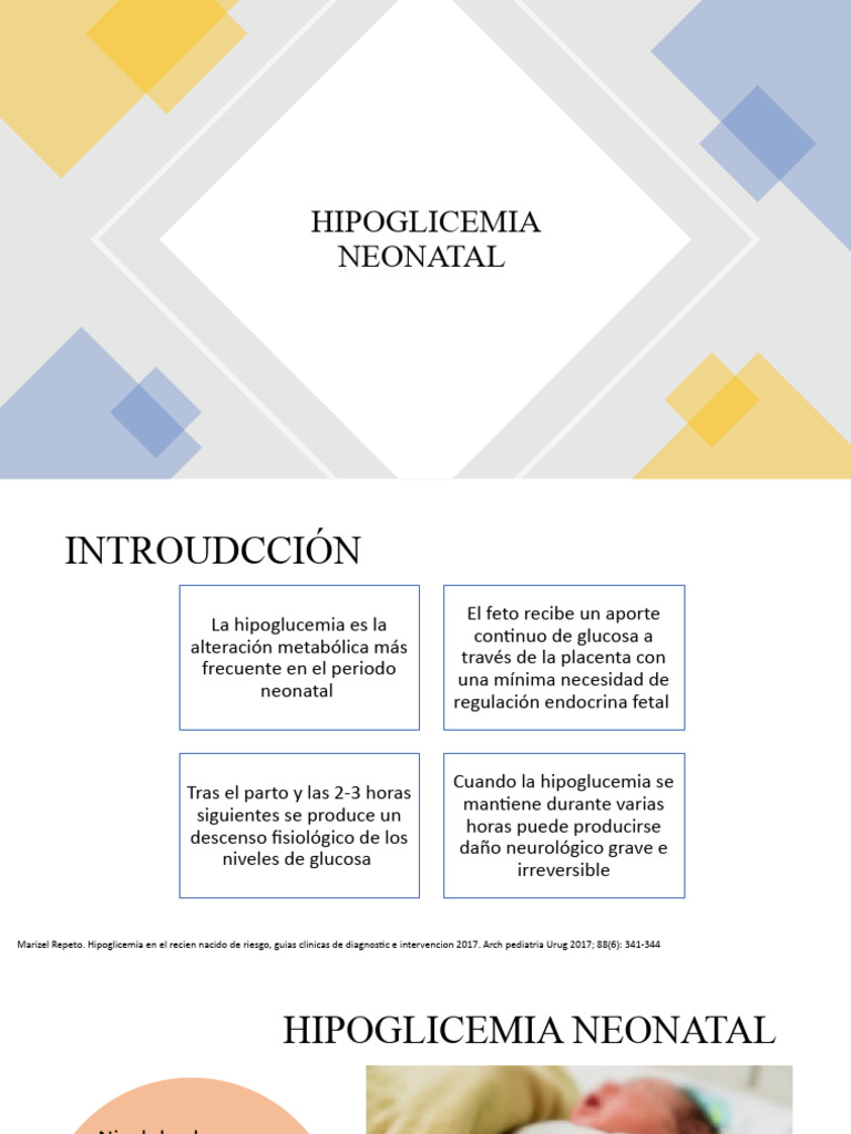 Hipoglucemia Neonatal: Causas y Manejo | PDF | Glucógeno | Glucólisis