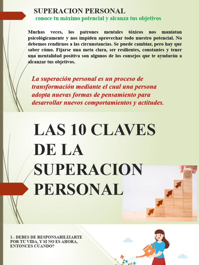Claves para la Superación Personal | PDF | Desarrollo personal | Sicología