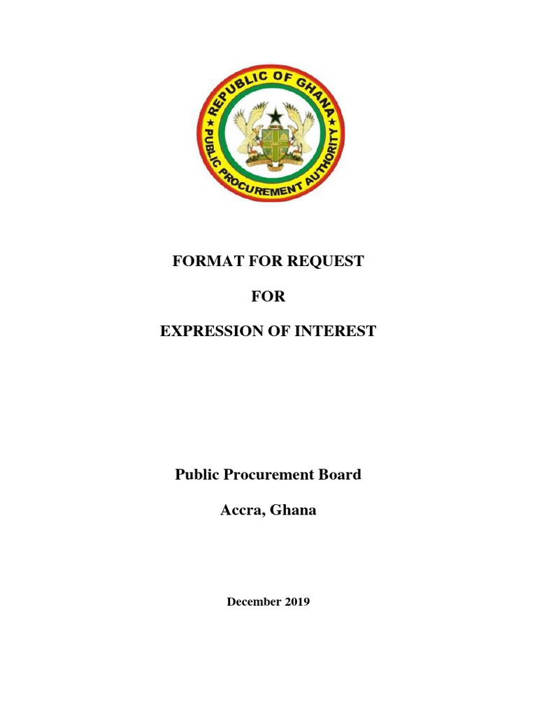Expression For Interest For Consultancy Services 2020 | PDF ...