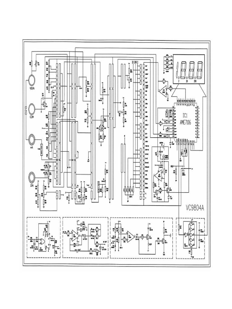 Vc9804a - Digital - Multimeter - SCH Minipa ET 2042 | PDF
