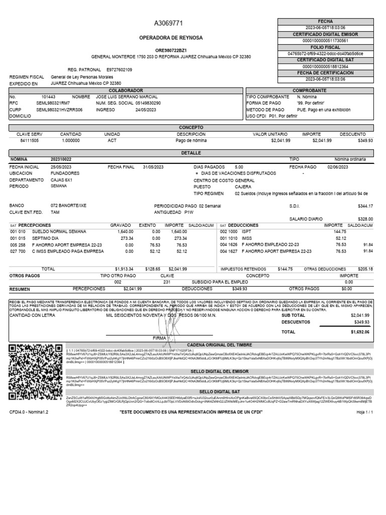 Cfdi Recibo PDF | PDF