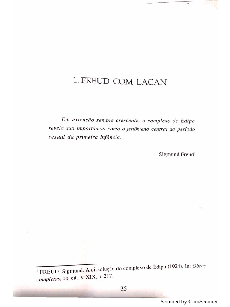 Constituicao Do Sujeito e Estrutura Familiar o Complexo de Edipo de Freud A Lacan 1 PDF | PDF ...