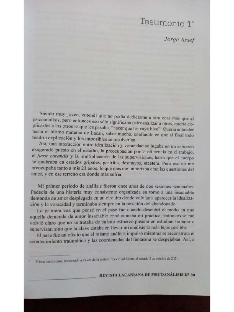 Assef - Testimonio 1 | PDF