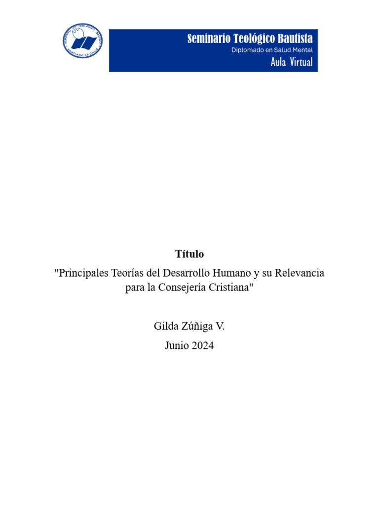 Trabajo Escrito 1 - Informe de Lectura 1 - Gilda Zúñiga | PDF | Mente ... Trabajo Escrito 1 - Informe de Lectura 1 - Gilda Zúñiga | PDF | Mente ...