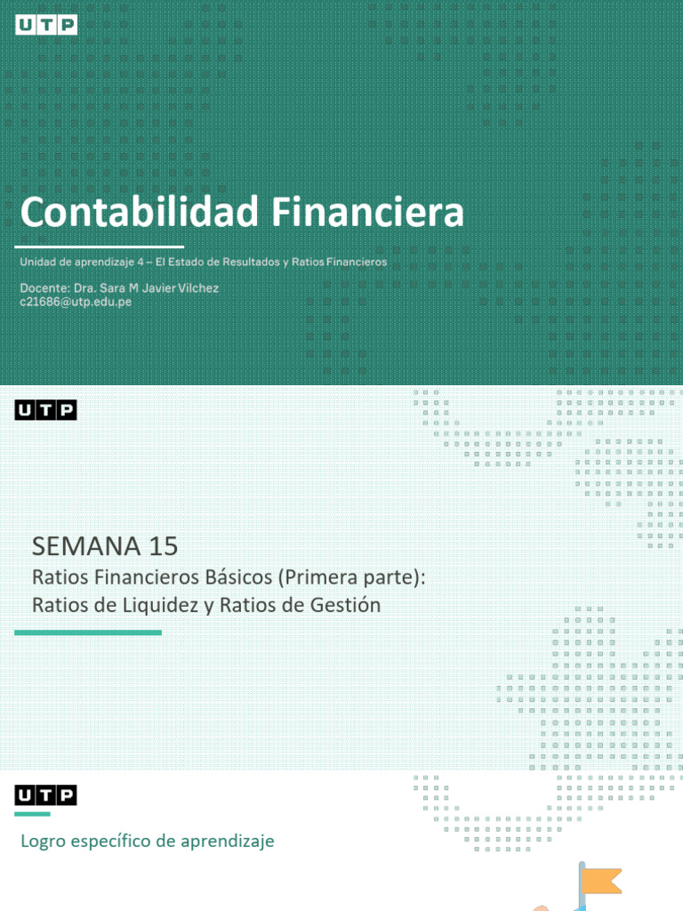 S15 - s1 - Ratios Financieros Básicos - Primera Parte - Ratios de Liquidez y Ratios de Gestión ...