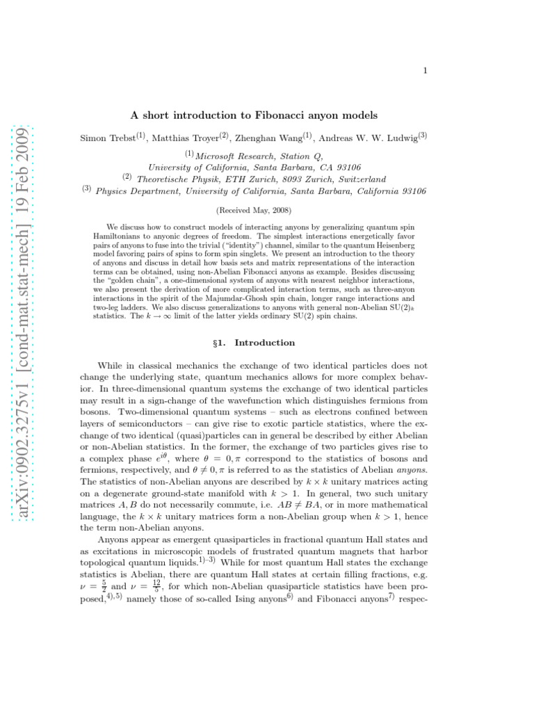 Simon Trebst, Matthias Troyer, Zhenghan Wang and Andreas W. W. Ludwig - A Short Introduction To ...