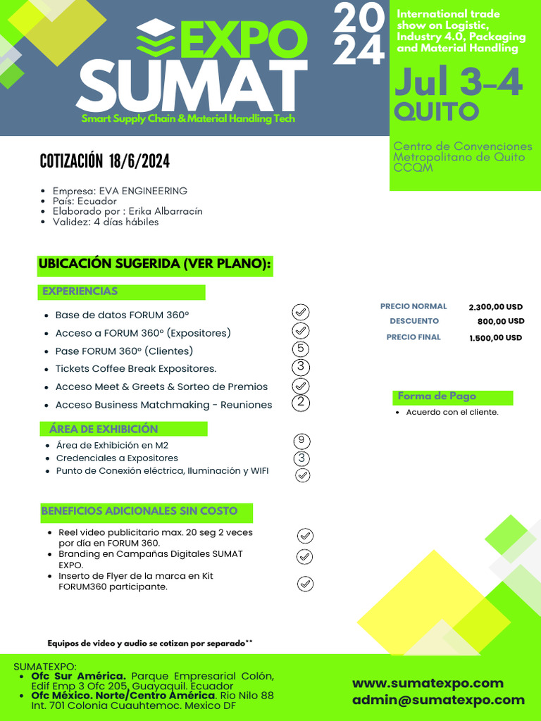 EVA - ÁREA EXHIBICIÓN - Mayo | PDF | Business