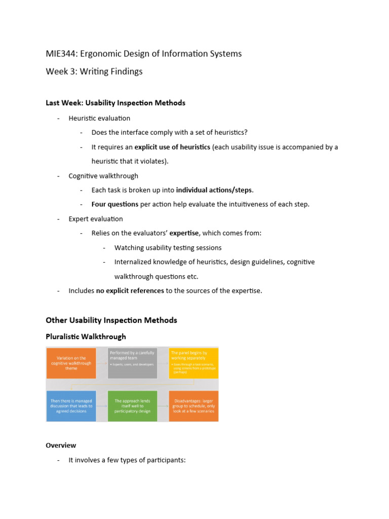 Week 3 - Writing Findings | PDF | Usability | Design