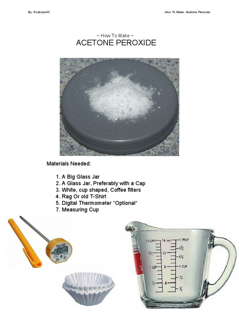 How To Make Acetone Peroxide | PDF | Explosive Material | Chemical ...