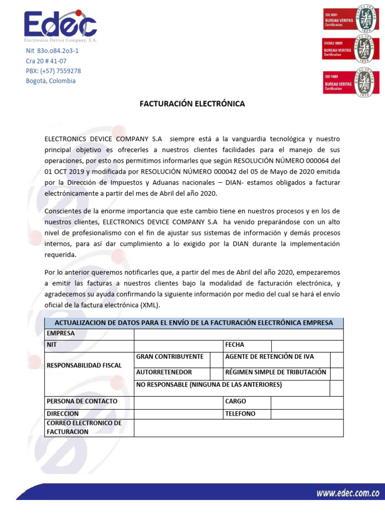 Facturacion Electronica PDF | PDF