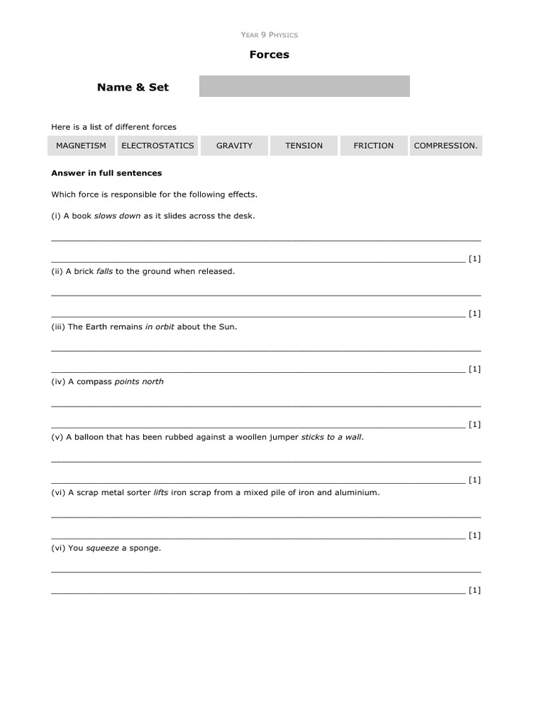 Forces 1 | PDF | Force | Physical Sciences