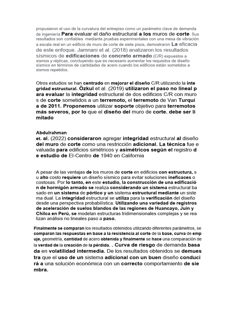 Propusieron El Uso de La Curvatura Del Entrepiso Como Un Parámetro Clave de Demanda de ...