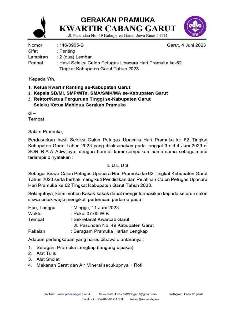 116 EDARAN KELULUSAN PASBARA 14 TAHUN 2023 - Page-0001 | PDF