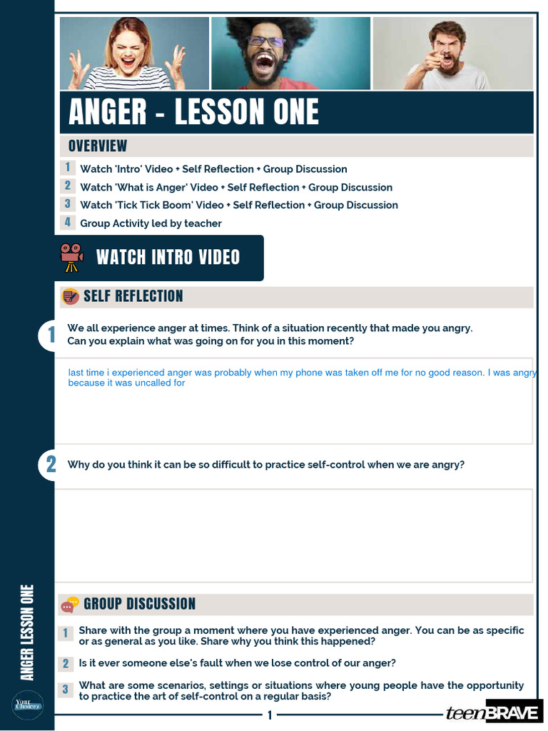ANGER Students 1 Compressed | PDF | Anger | Emotions