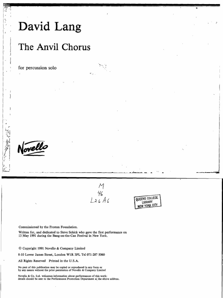Anvil Chorus | PDF