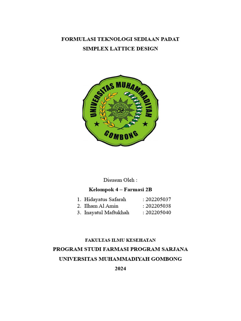 Simplex Lattice Design | PDF | Teknologi & Rekayasa