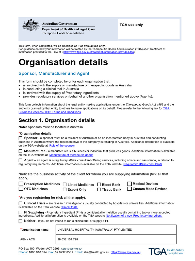 form-tga-business-services-organisation-details-20220908 | Download ...