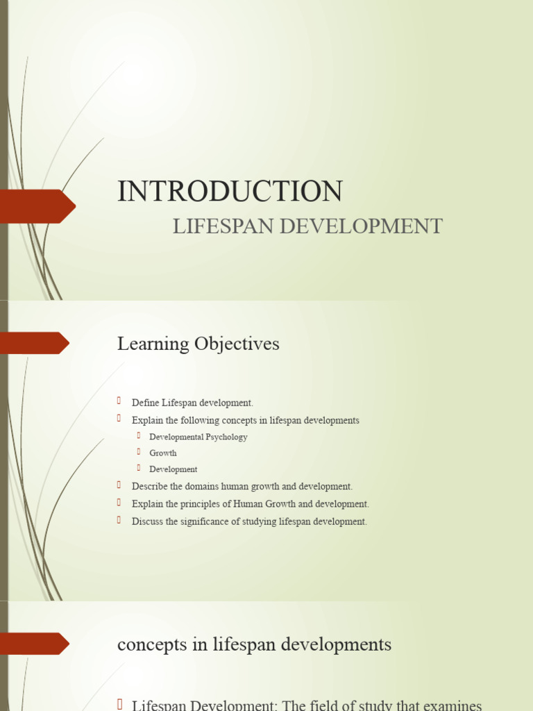 Introduction to Lifespan Development | Download Free PDF | Developmental Psychology | Learning