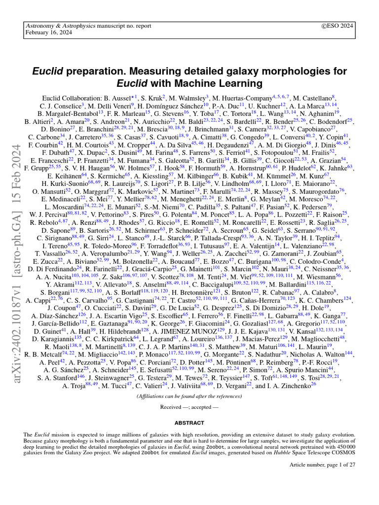 Euclid Preparation. Measuring Detailed Galaxy Morphologies For Euclid ...
