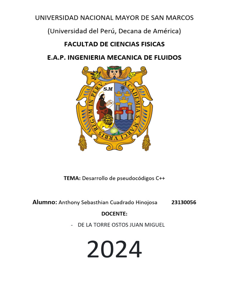 Cuadrado Hinojosa Anthony Sebasthian - Tarea | PDF | C ++ | Desarrollo de software