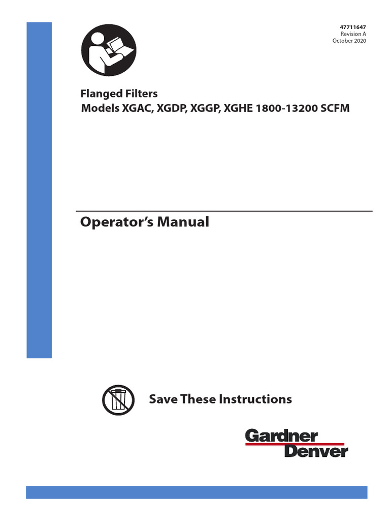Flanged Filters Operator’s Manual | PDF | Filtration | Gases