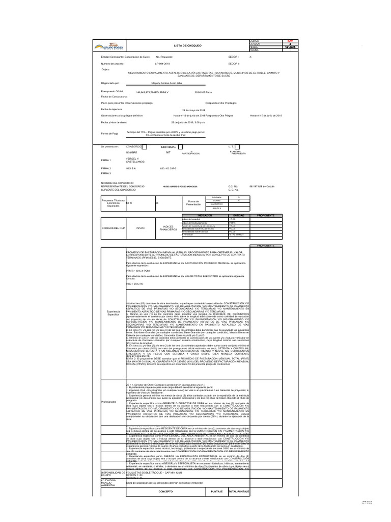 R4 Lista de chequeo LP-004-2018 | PDF | Hormigón | Ingeniería