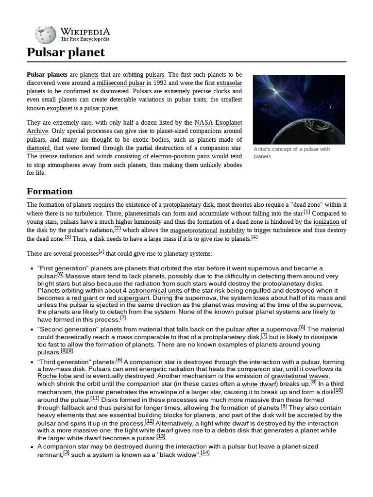 Pulsar Planet | PDF | Exoplanet | Planets