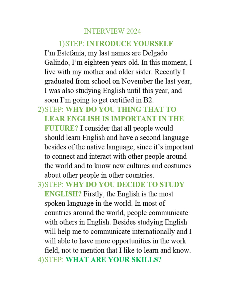 Interview 2024 | PDF | Behavioural Sciences | Psychological Concepts