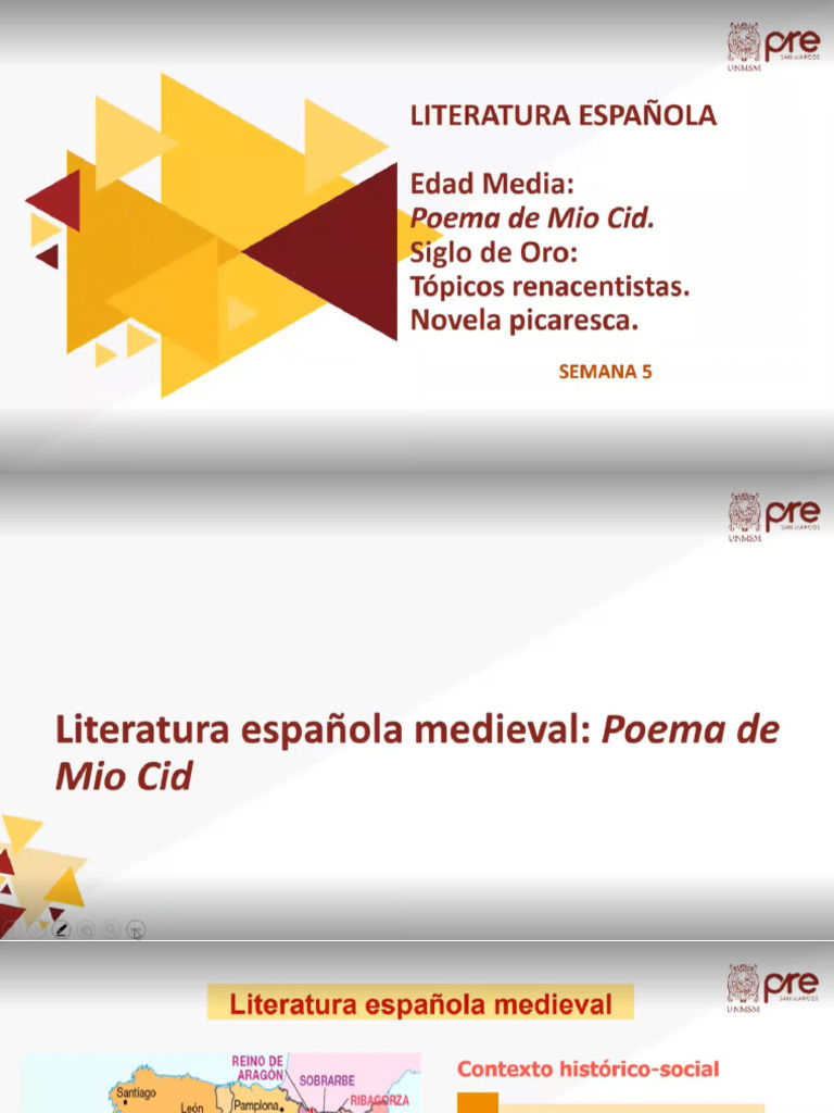 PPT Literatura Sem5 (Edad Media y Siglo de Oro) (1) | PDF