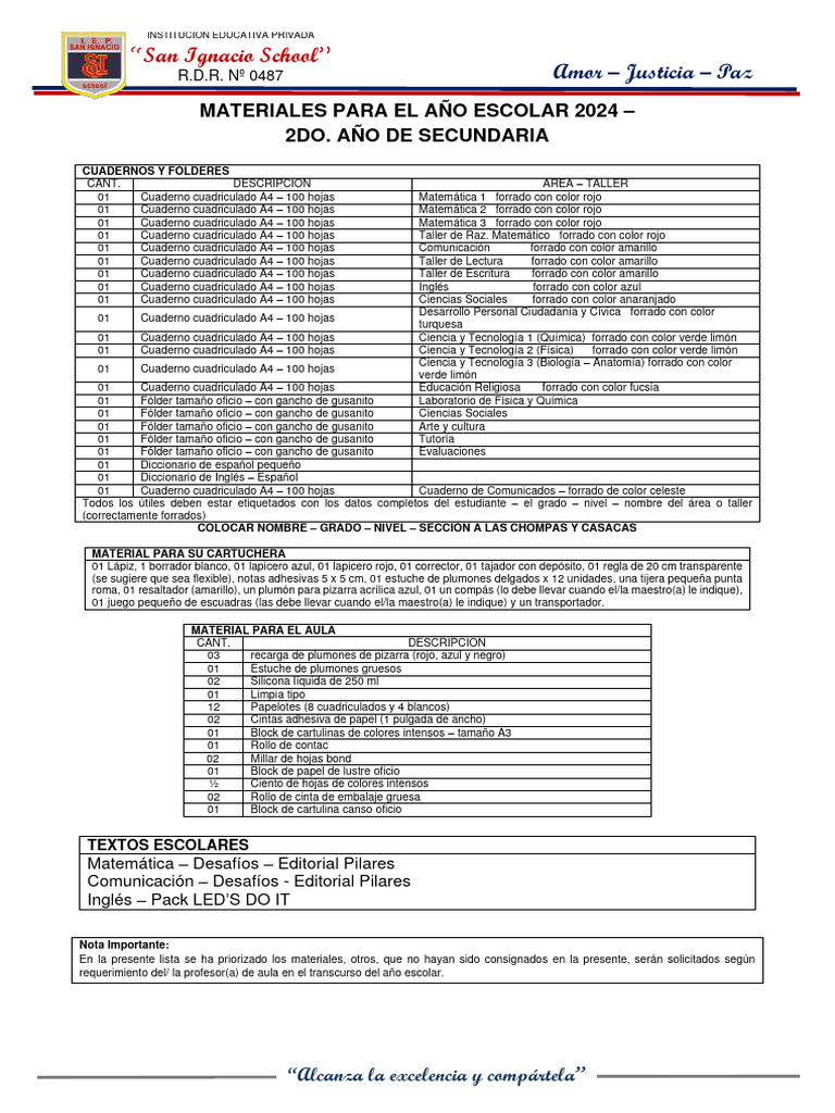 Materiales 2 Añ Pdf Cuaderno Color