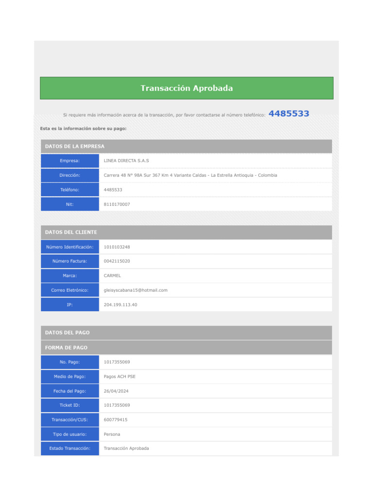 Linea Directa Sas | PDF | Finanzas y dinero