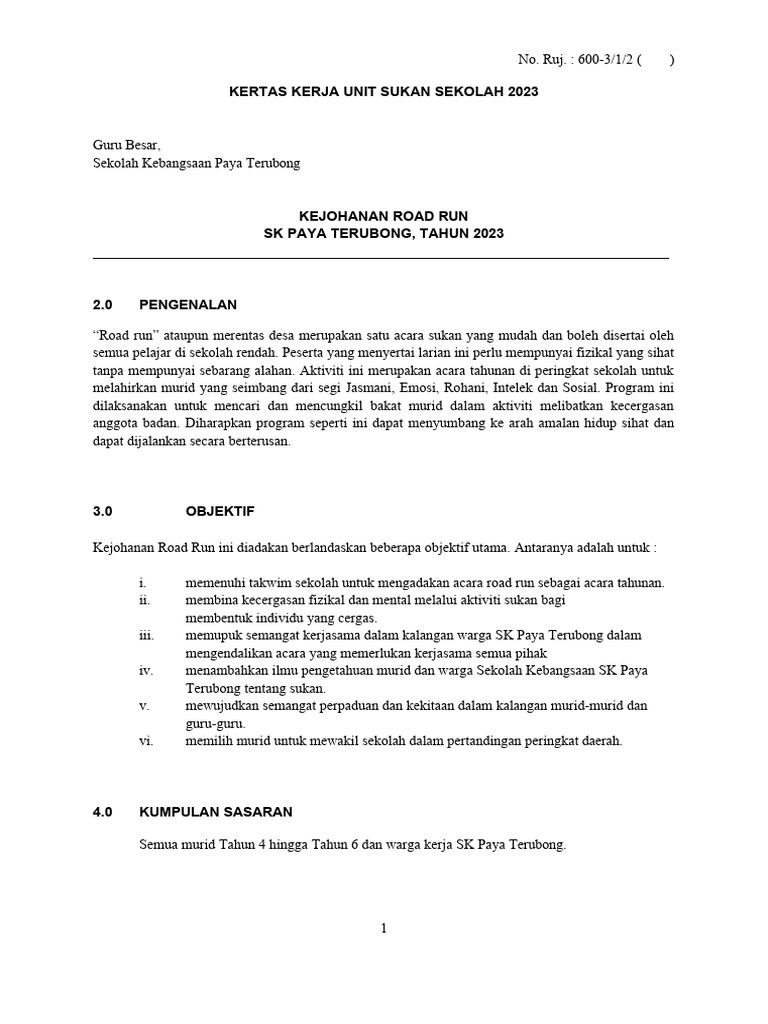 Contoh Penyediaan Kertas Kerja | PDF