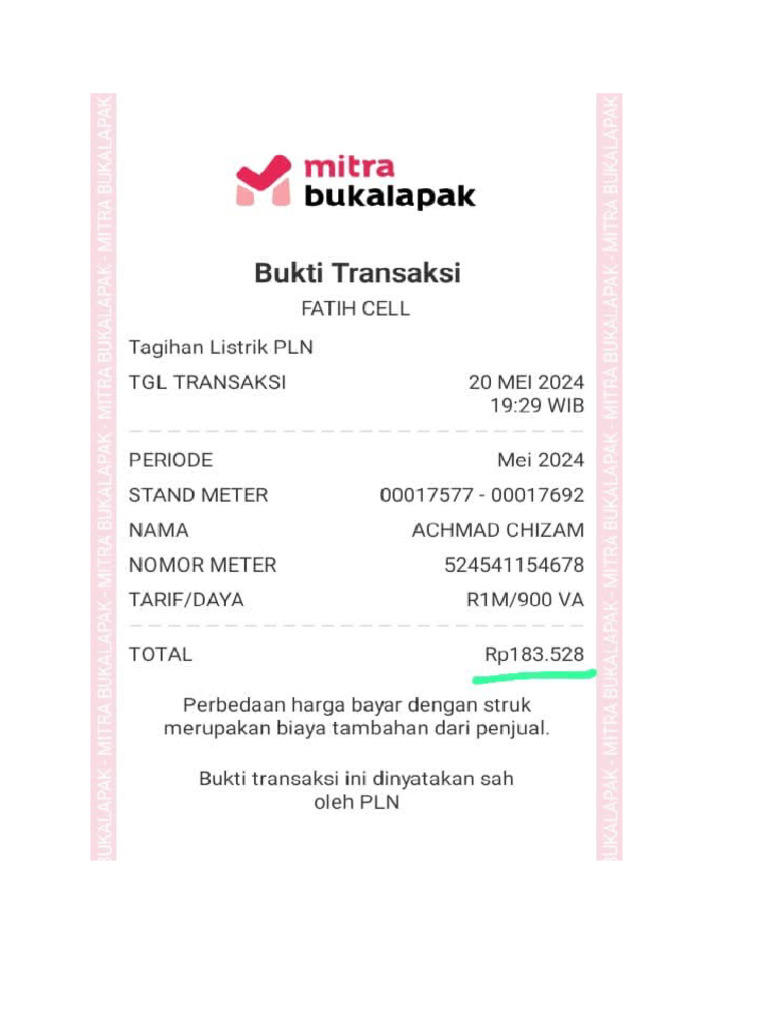 Rekening Listrik | PDF