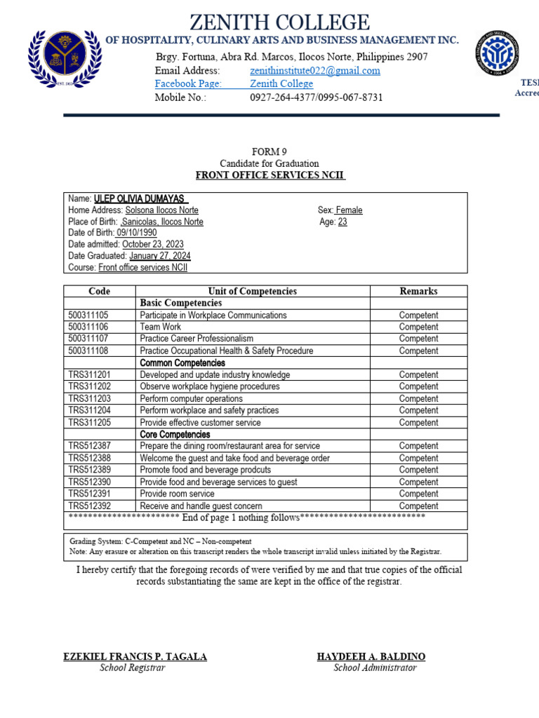 FORM 9 | PDF | Hospitality Industry