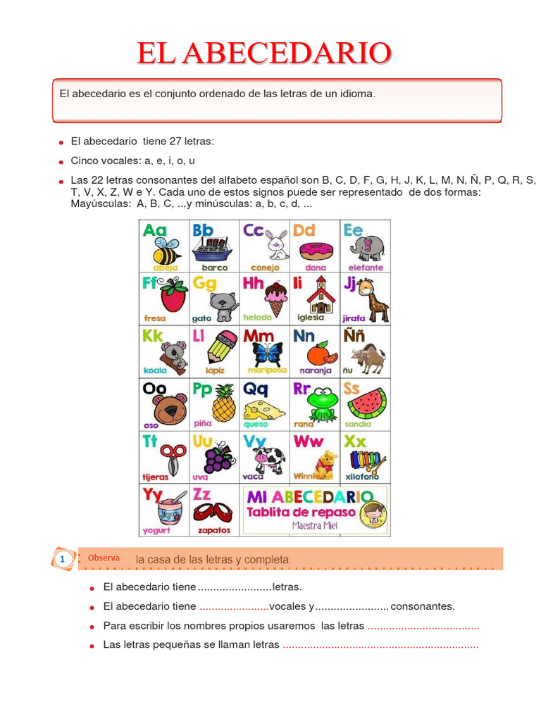 Abecedario y Reglas de Ortografía | PDF | Alfabeto | Ortografía