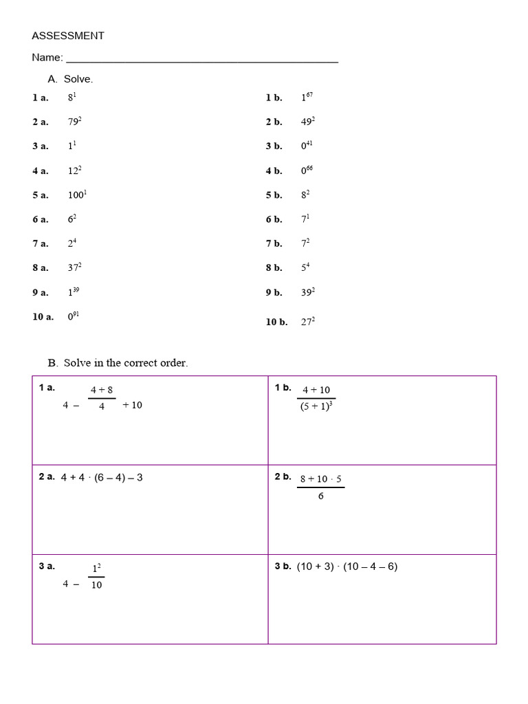 ASSESSMENT GRADE 7 | Download Free PDF | Mathematics | Applied Mathematics