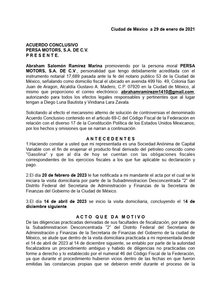 Acuerdo Conclusivo | PDF | México