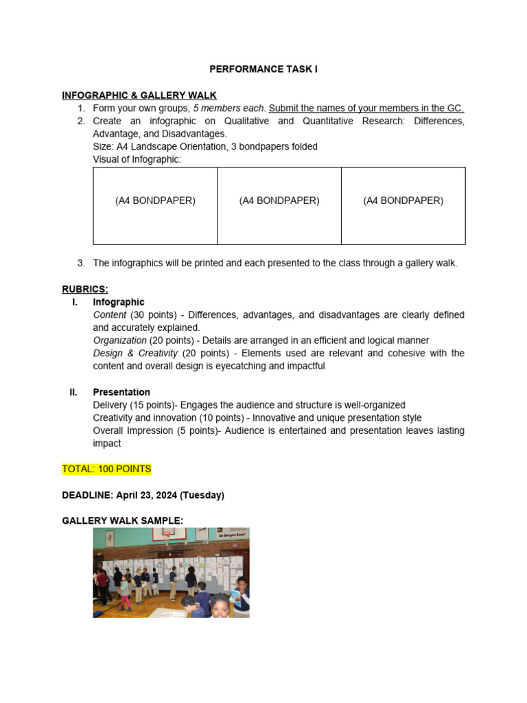 PT Infographic Gallery Walk | PDF | Art